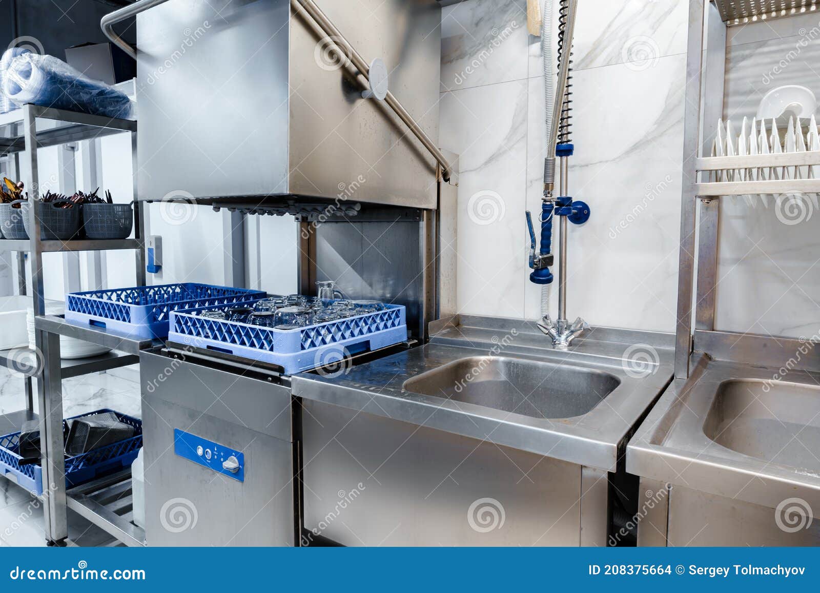 Kitchen Appliances in Professional Kitchen in a Restaurant Stock Photo ...