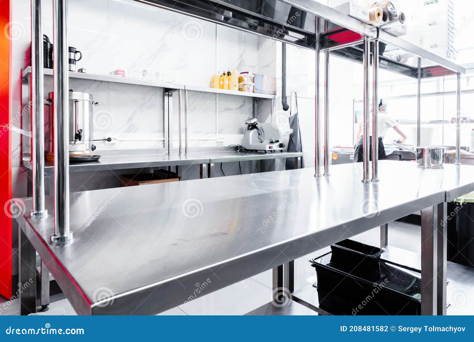 Kitchen Appliances in Professional Kitchen in a Restaurant Stock Photo ...