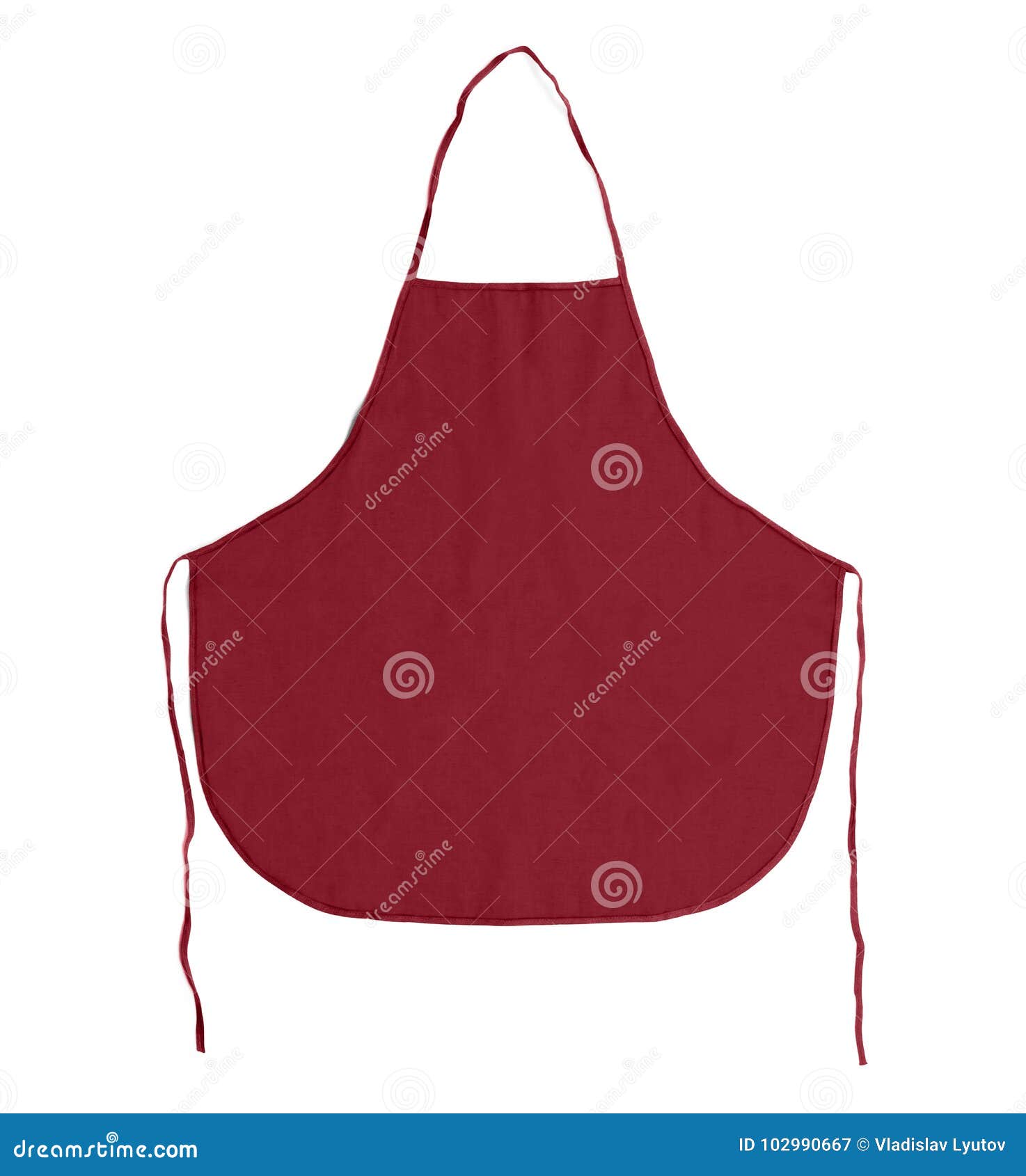 Kitchen Apron. Front View. Isolated On A White Background. Stock Image ...