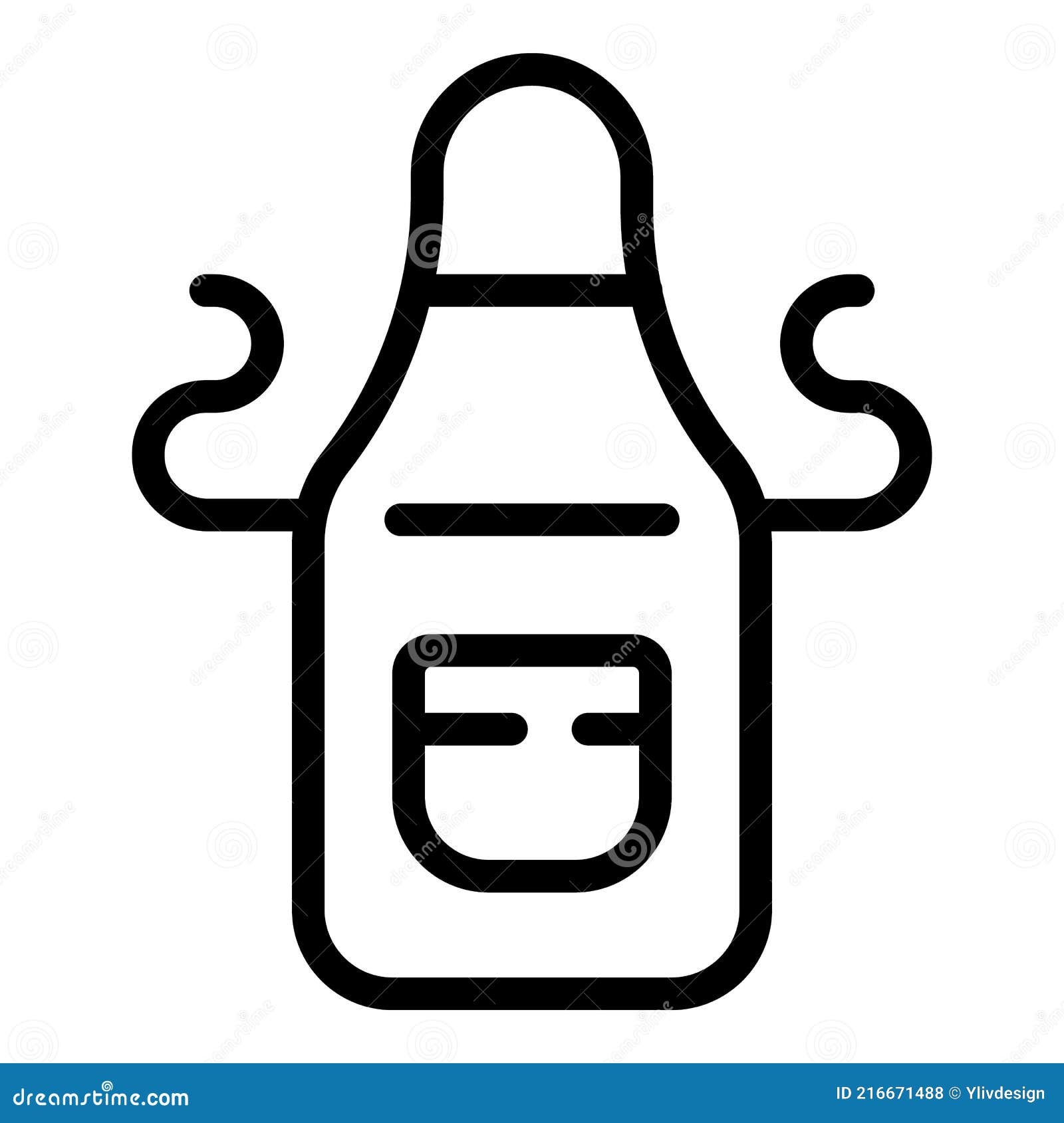 Kitchen Apron Icon, Outline Style Stock Vector - Illustration of chef ...