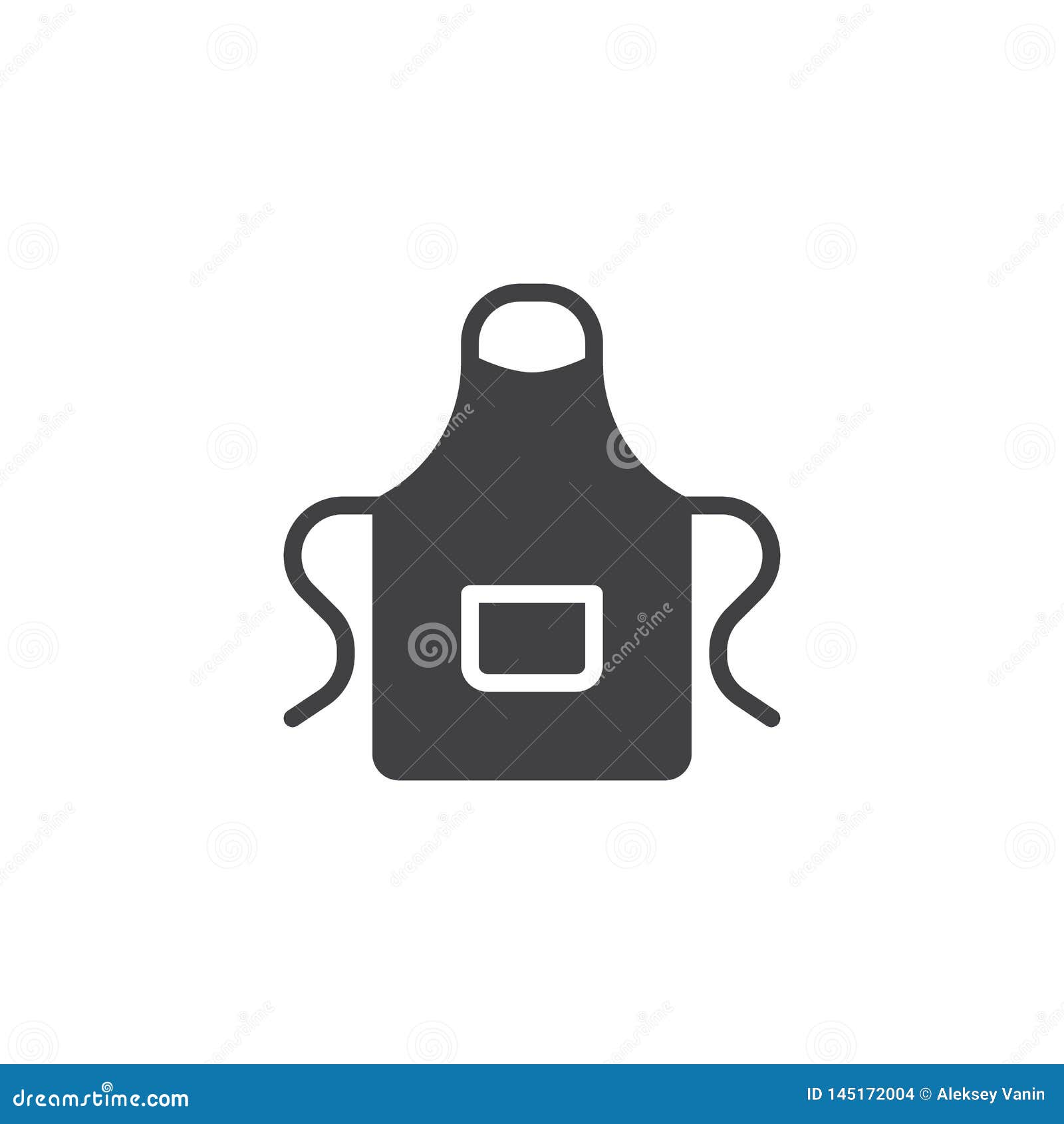 Kitchen apron vector icon stock vector. Illustration of pictogram ...