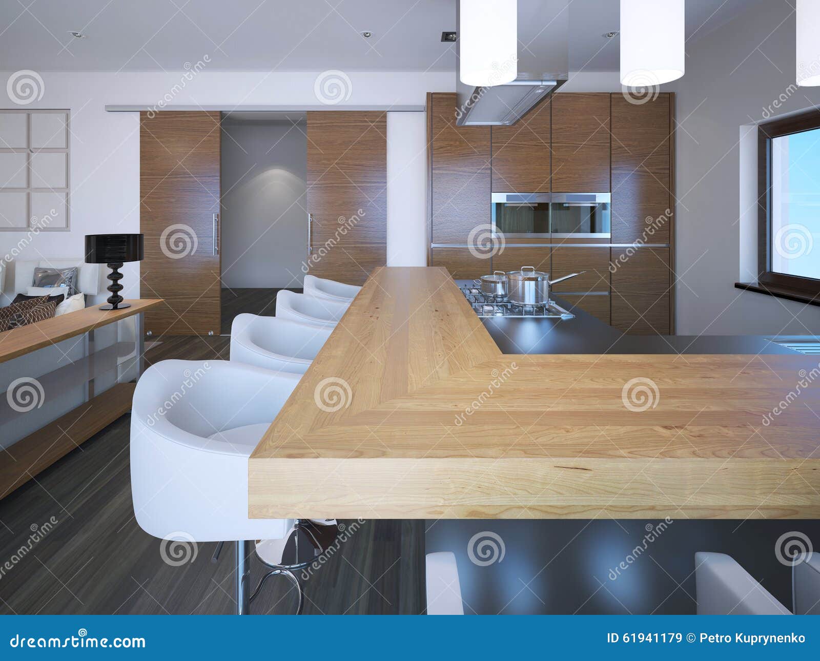 Kitchen art deco trend stock illustration. Illustration of modern ...