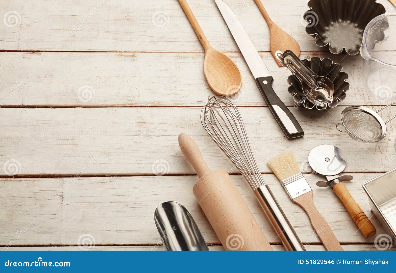Kitchen baking utensils stock photo. Image of brown, shiny - 51829546