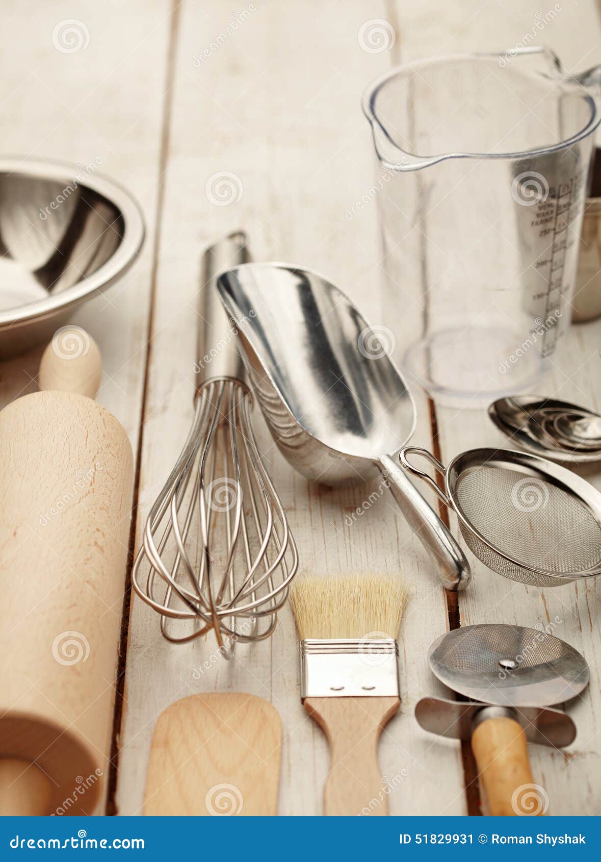 Kitchen baking utensils stock image. Image of handle - 51829931