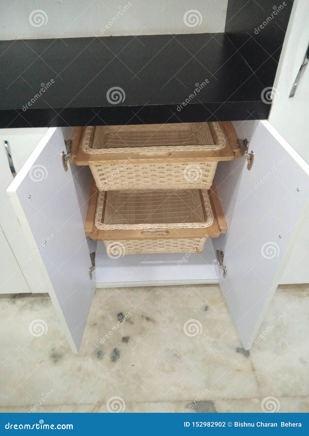 Kitchen Base Counter Vegetable Basket Stock Photo - Image of basket ...