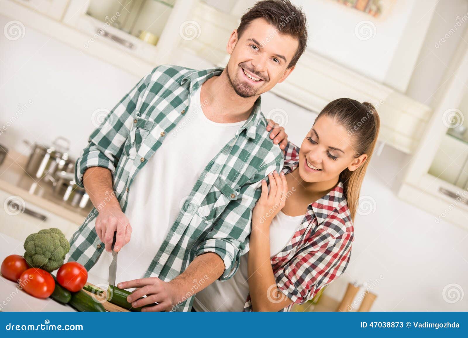 Kitchen stock image. Image of person, couple, girl, knife - 47038873
