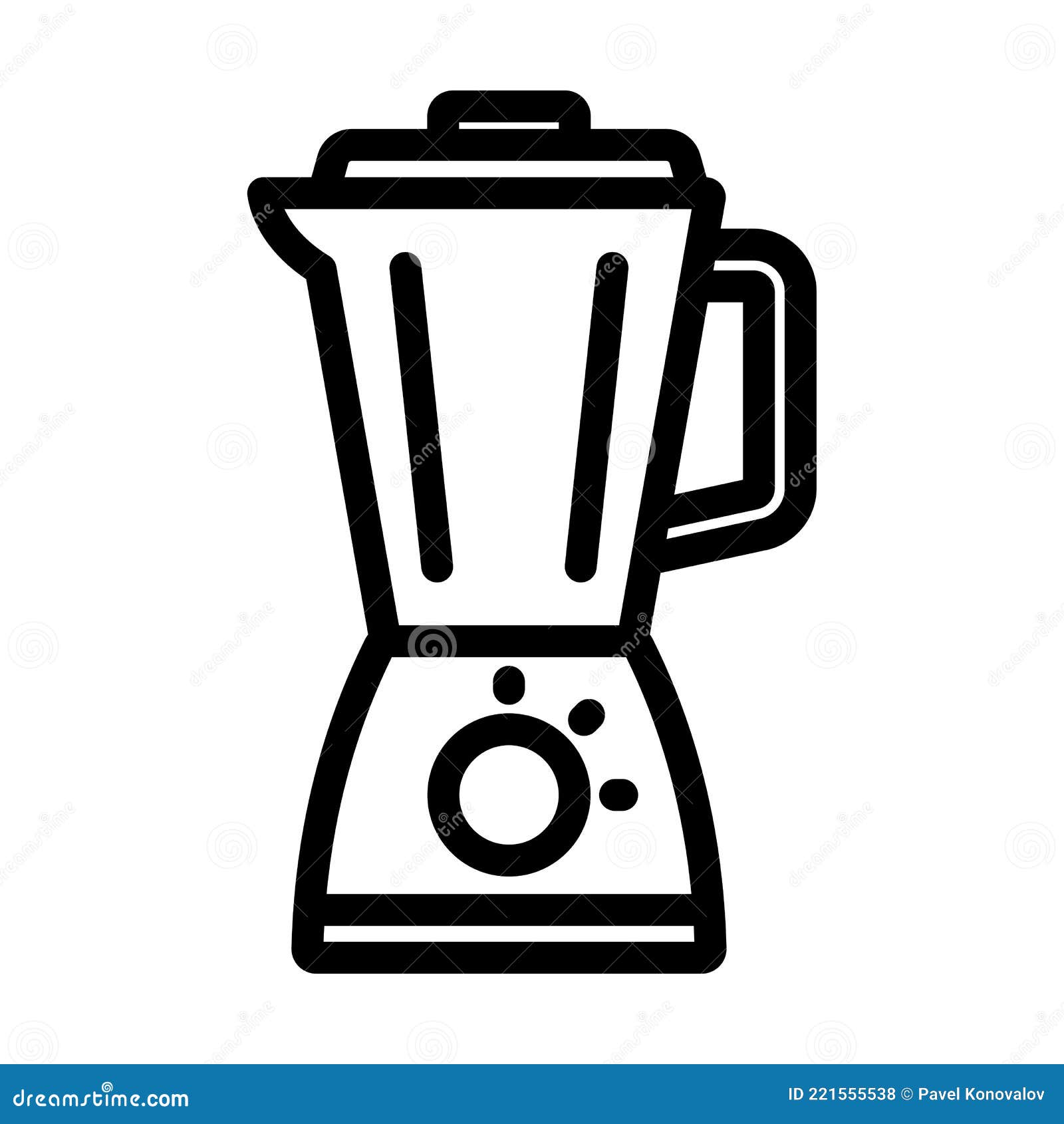 Kitchen Blender Icon stock vector. Illustration of handle - 221555538