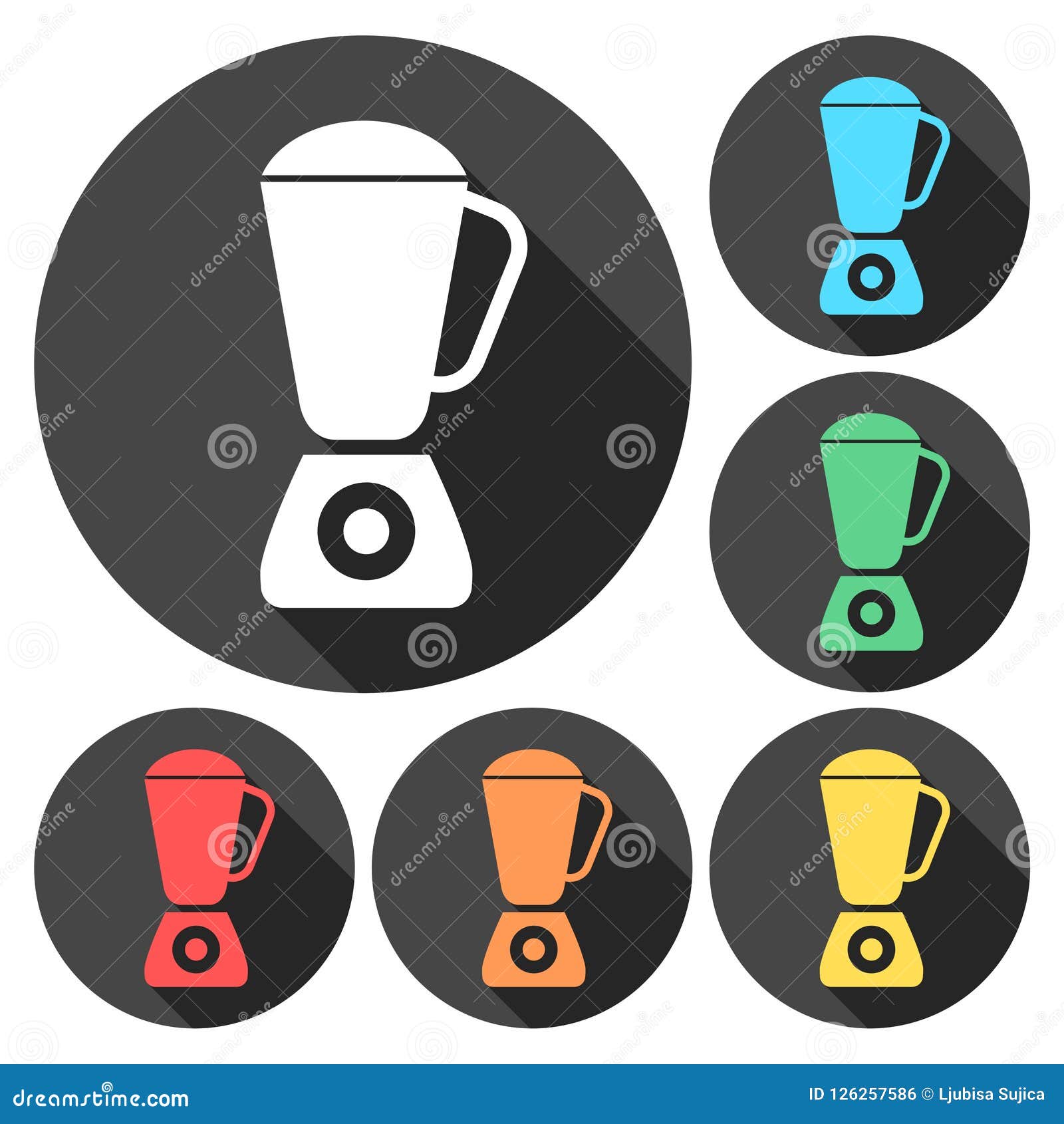 Kitchen blender icons stock vector. Illustration of blend - 126257586