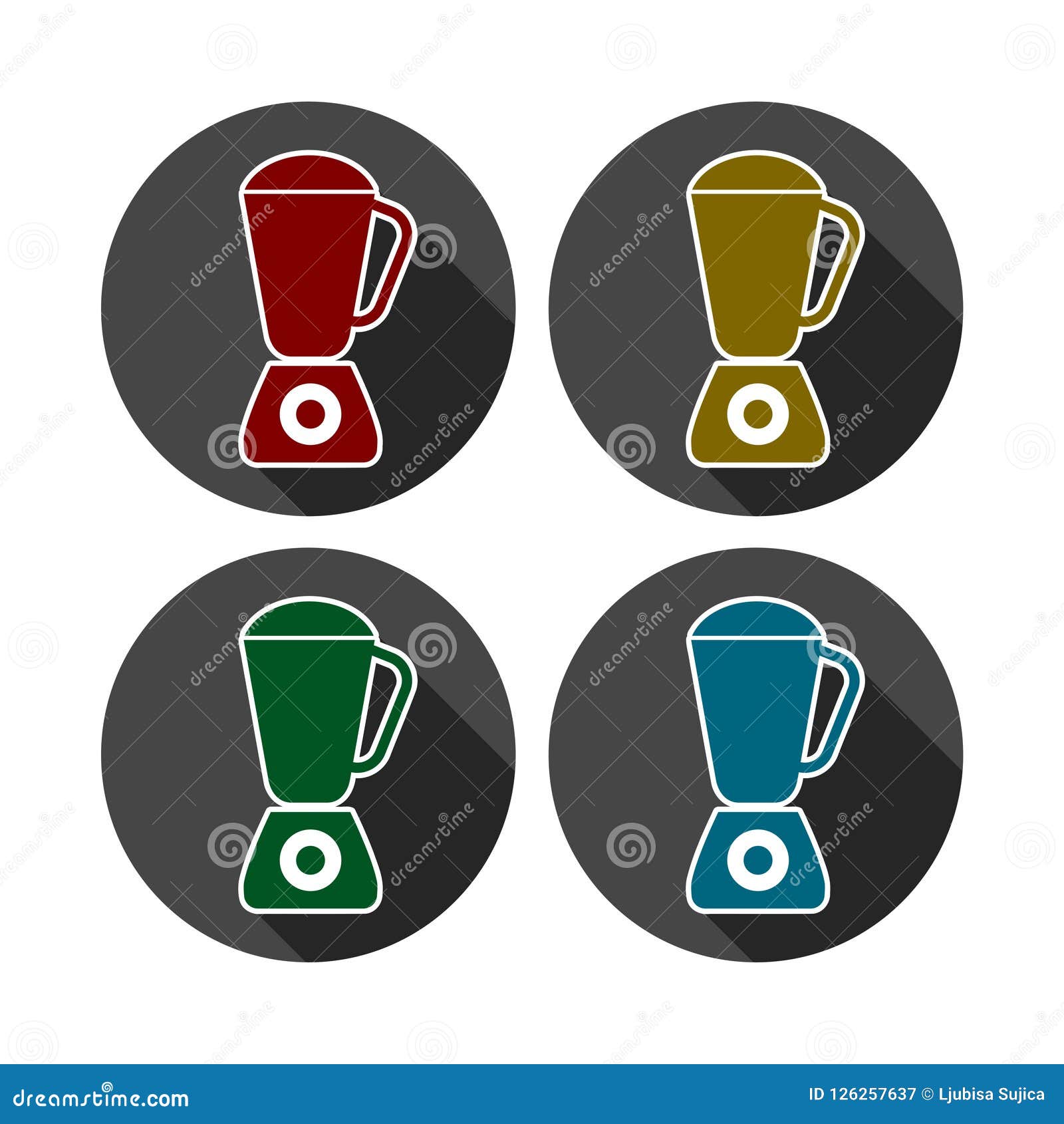Kitchen blender icons stock vector. Illustration of blender - 126257637