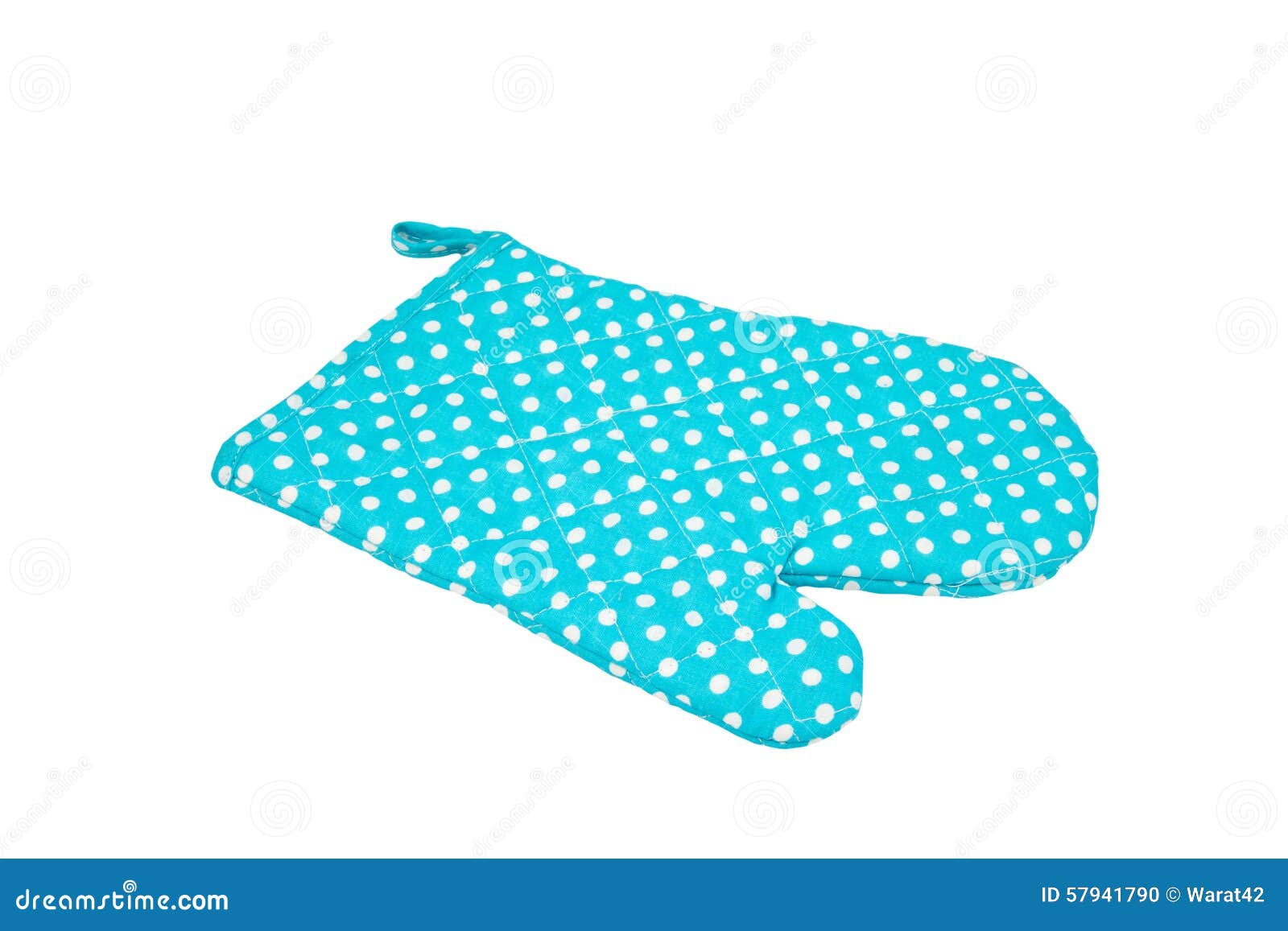 Kitchen Blue Glove Isolated on White Background Stock Photo - Image of ...
