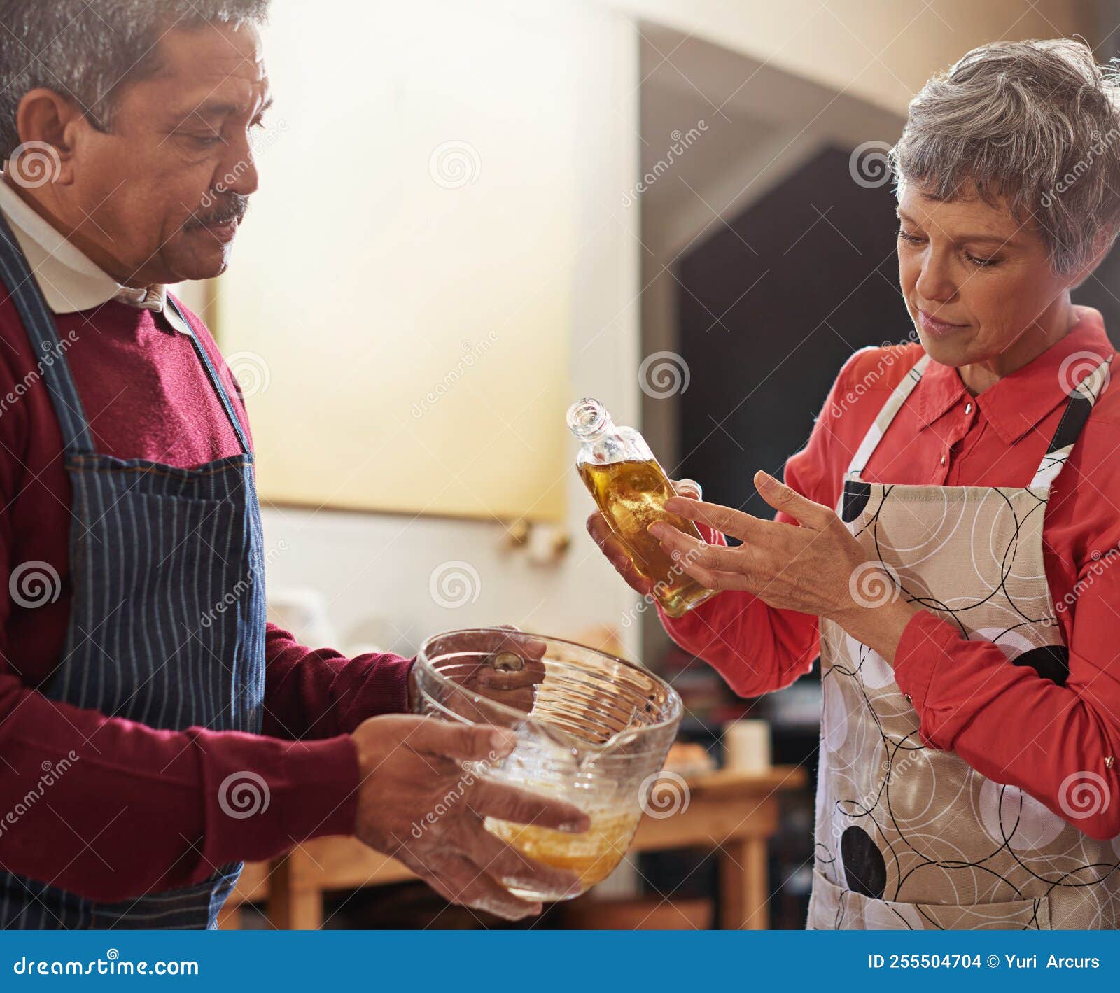 The Kitchen Brings People Together. a Senior Couple Baking in the ...