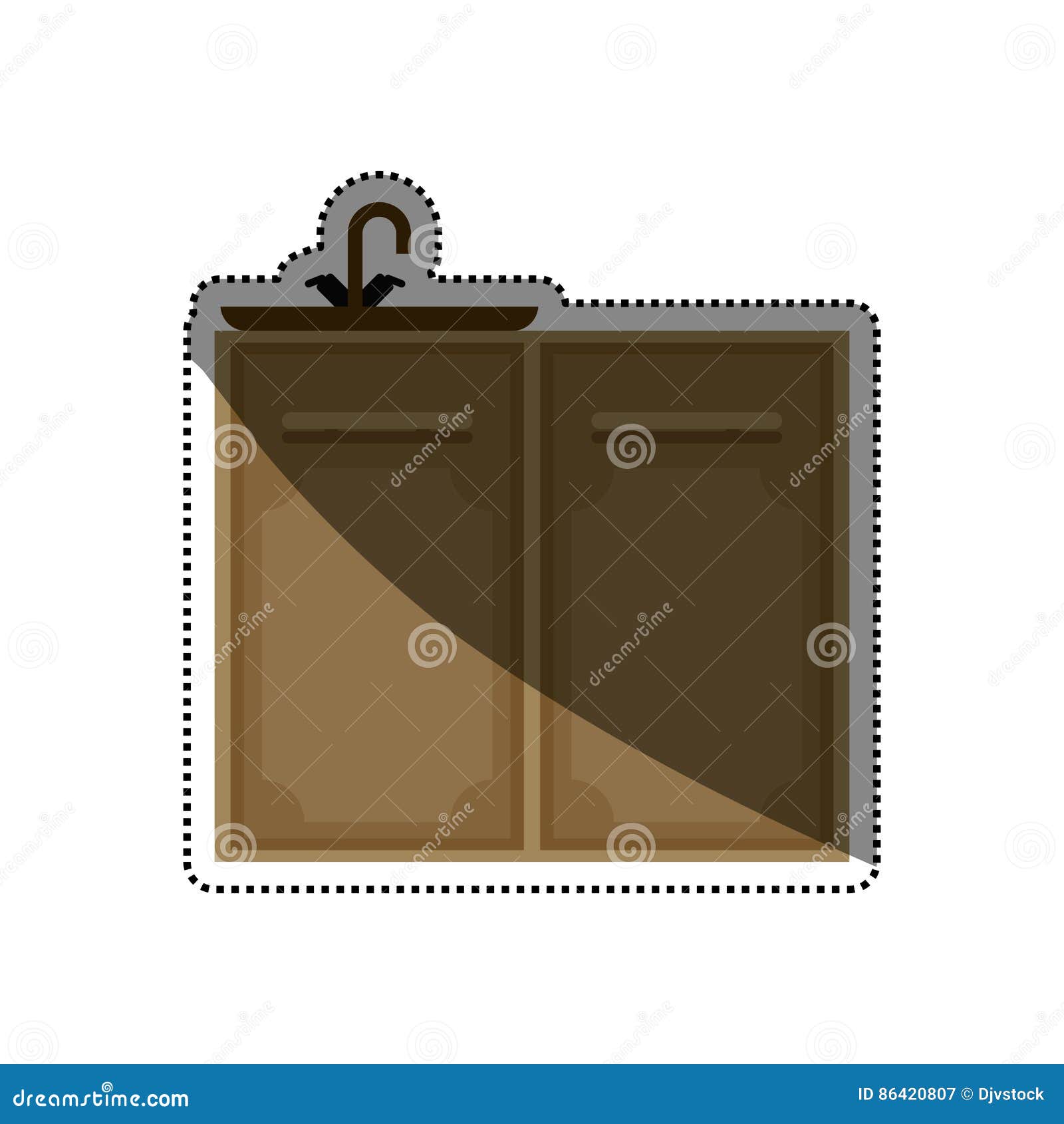 Kitchen cabinet design stock illustration. Illustration of colorful ...