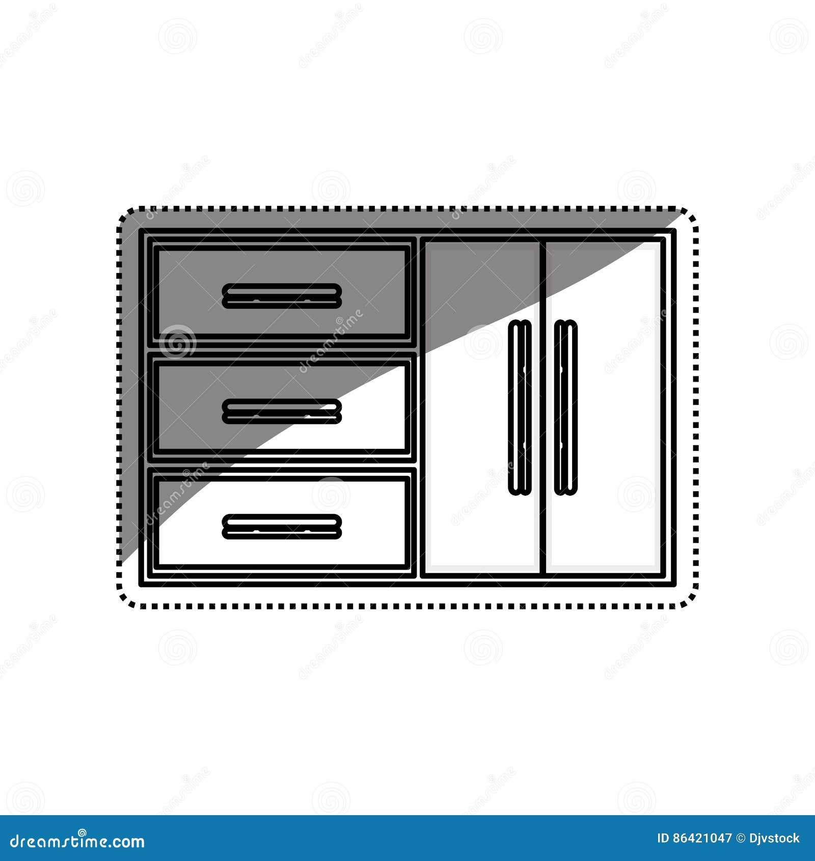 Kitchen cabinet design stock illustration. Illustration of indoors ...