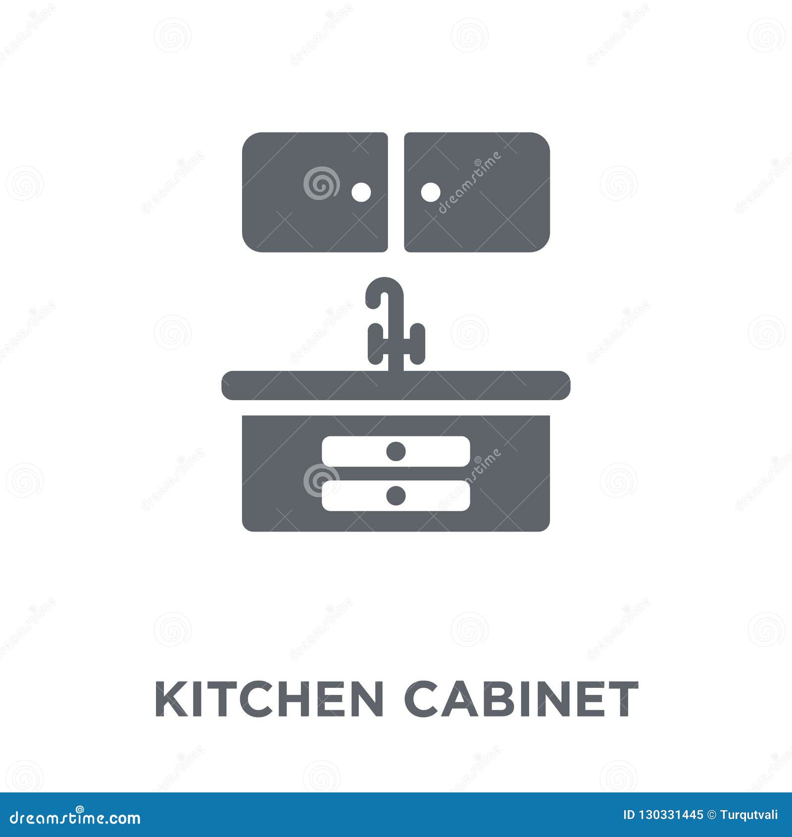 Kitchen Cabinet Icon from Kitchen Collection. Stock Vector ...