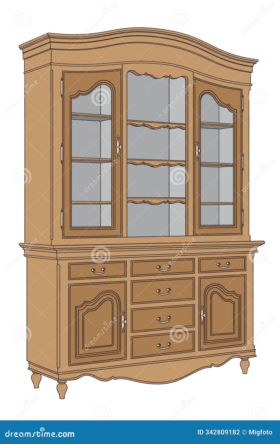 Kitchen Cabinet Cartoon Vector | CartoonDealer.com #14125621