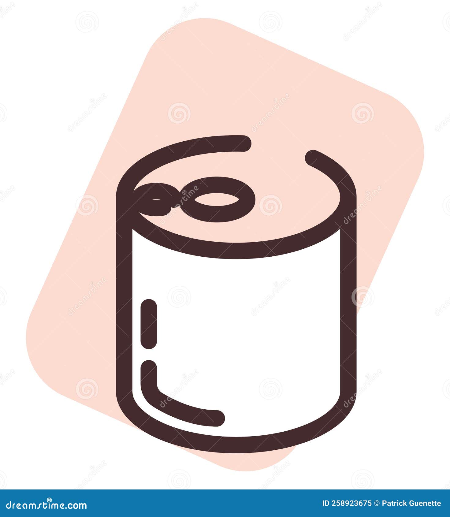 Kitchen can, icon stock vector. Illustration of doodle - 258923675