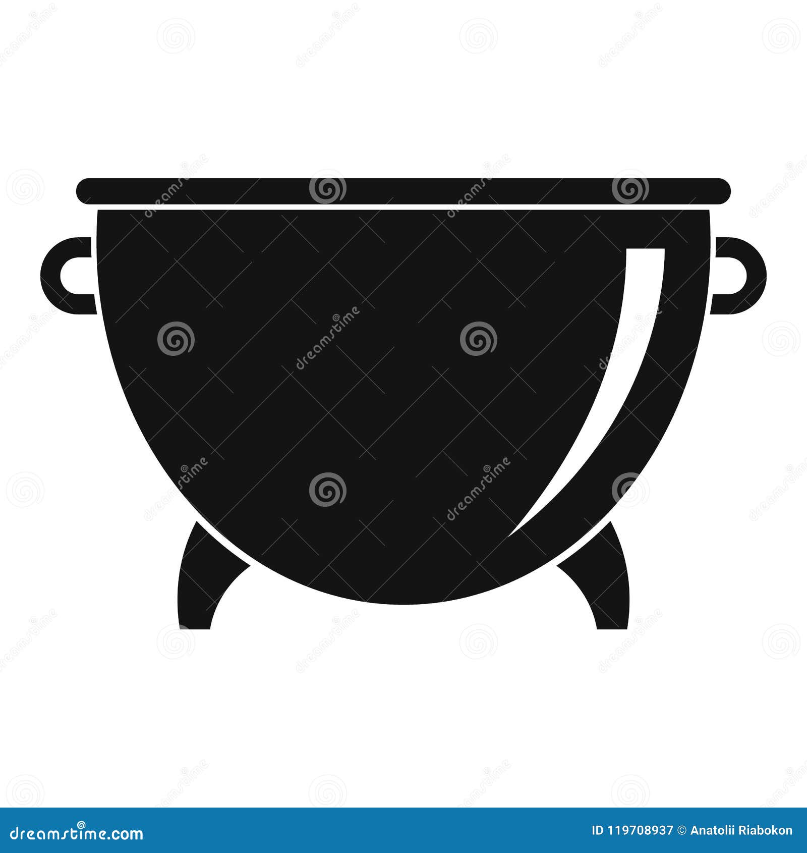 Kitchen Cauldron Icon, Simple Style Stock Vector - Illustration of ...