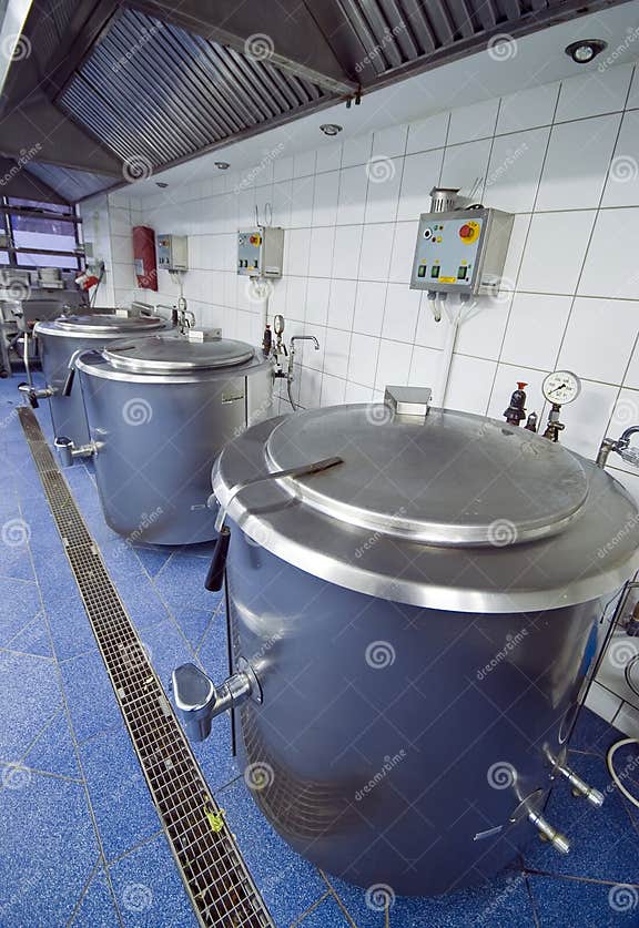 Kitchen cauldrons stock photo. Image of boil, covered - 4378958
