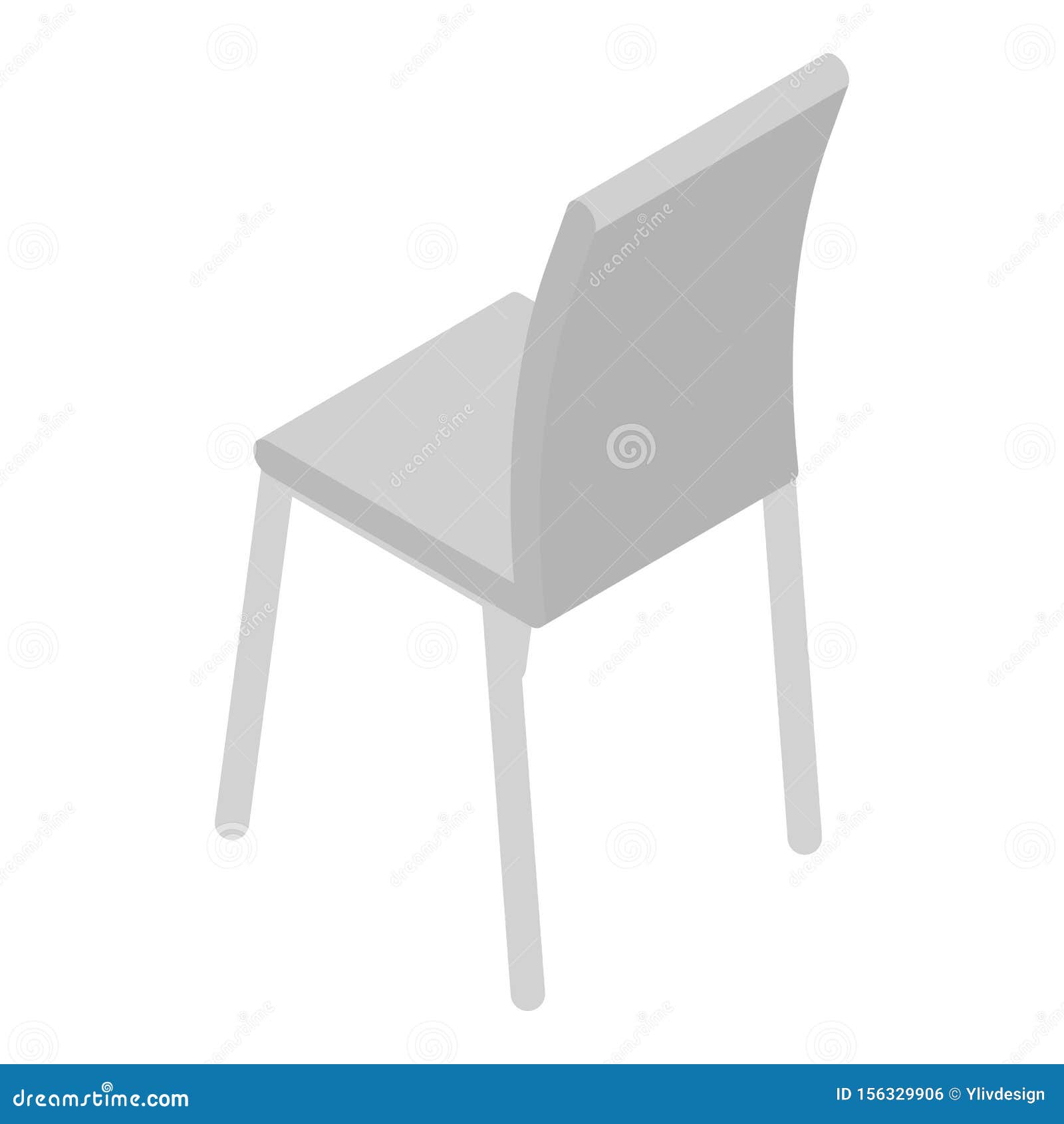 Kitchen Chair Icon, Isometric Style Stock Vector - Illustration of love ...