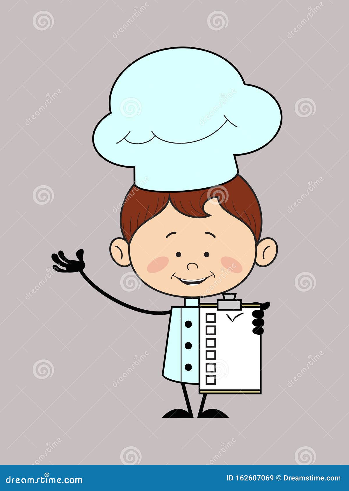 Kitchen Character Chef - Showing a Checklist Stock Vector ...