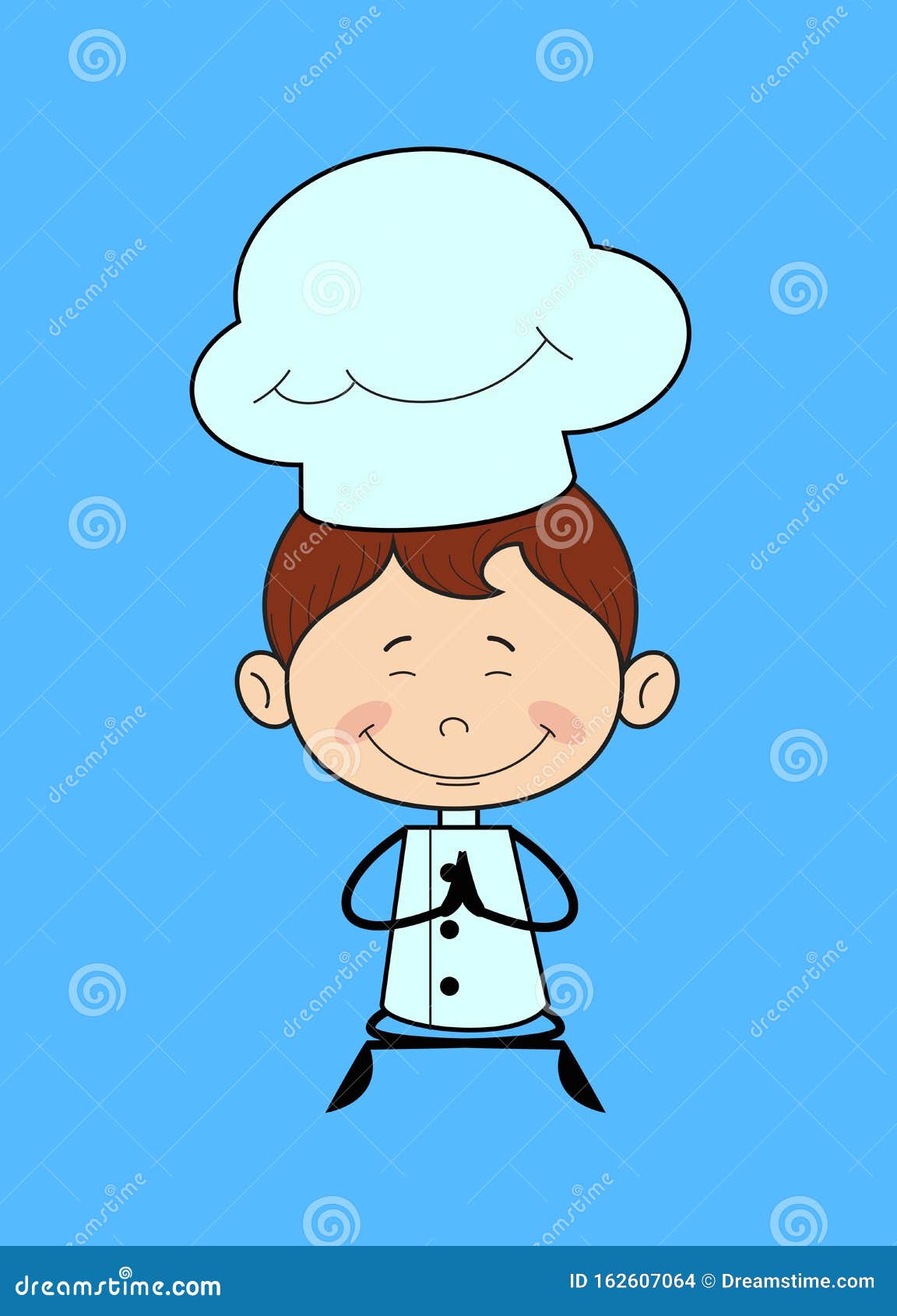 Kitchen Character Chef - Sitting and Praying Stock Vector ...
