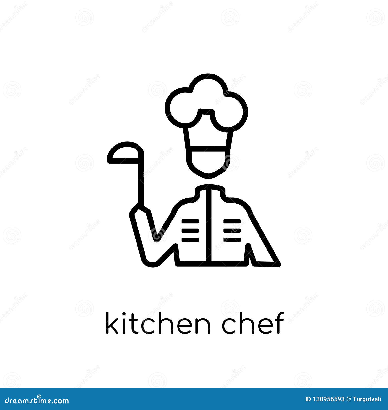 Kitchen Chef Icon. Trendy Modern Flat Linear Vector Kitchen Chef Stock ...