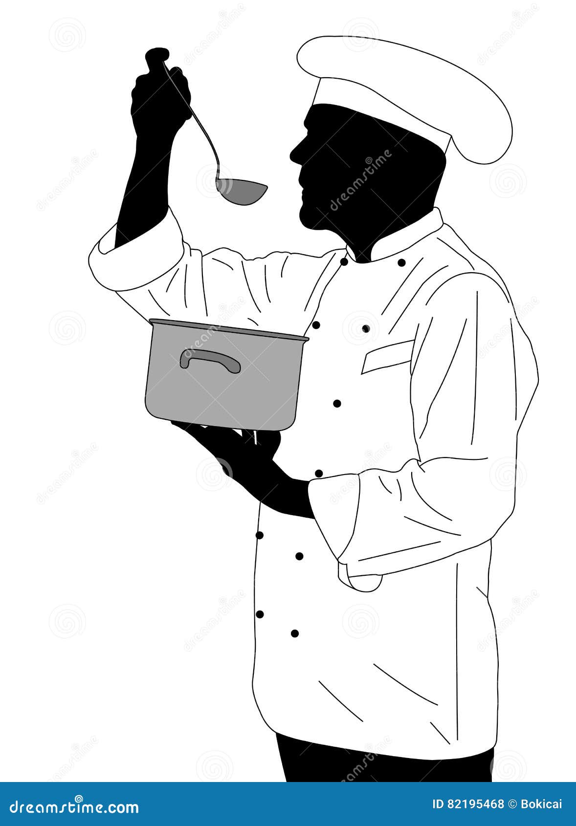 Chef Tasting Food Royalty-Free Illustration | CartoonDealer.com #48082734