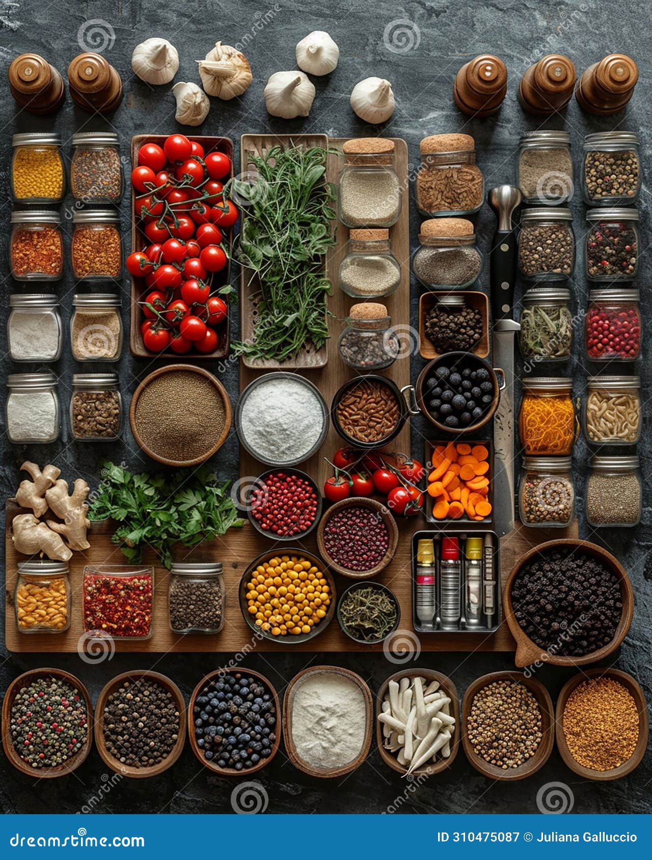 Kitchen Chef Worker Knolling Style Stock Illustration - Illustration of ...