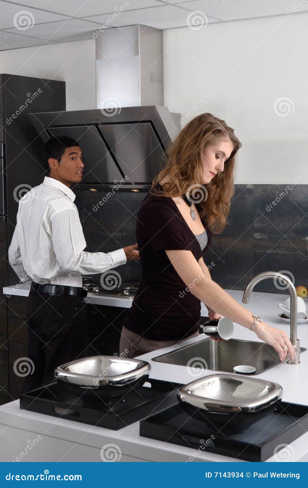 Kitchen chemistry stock photo. Image of chat, bowls, fridge - 7143934