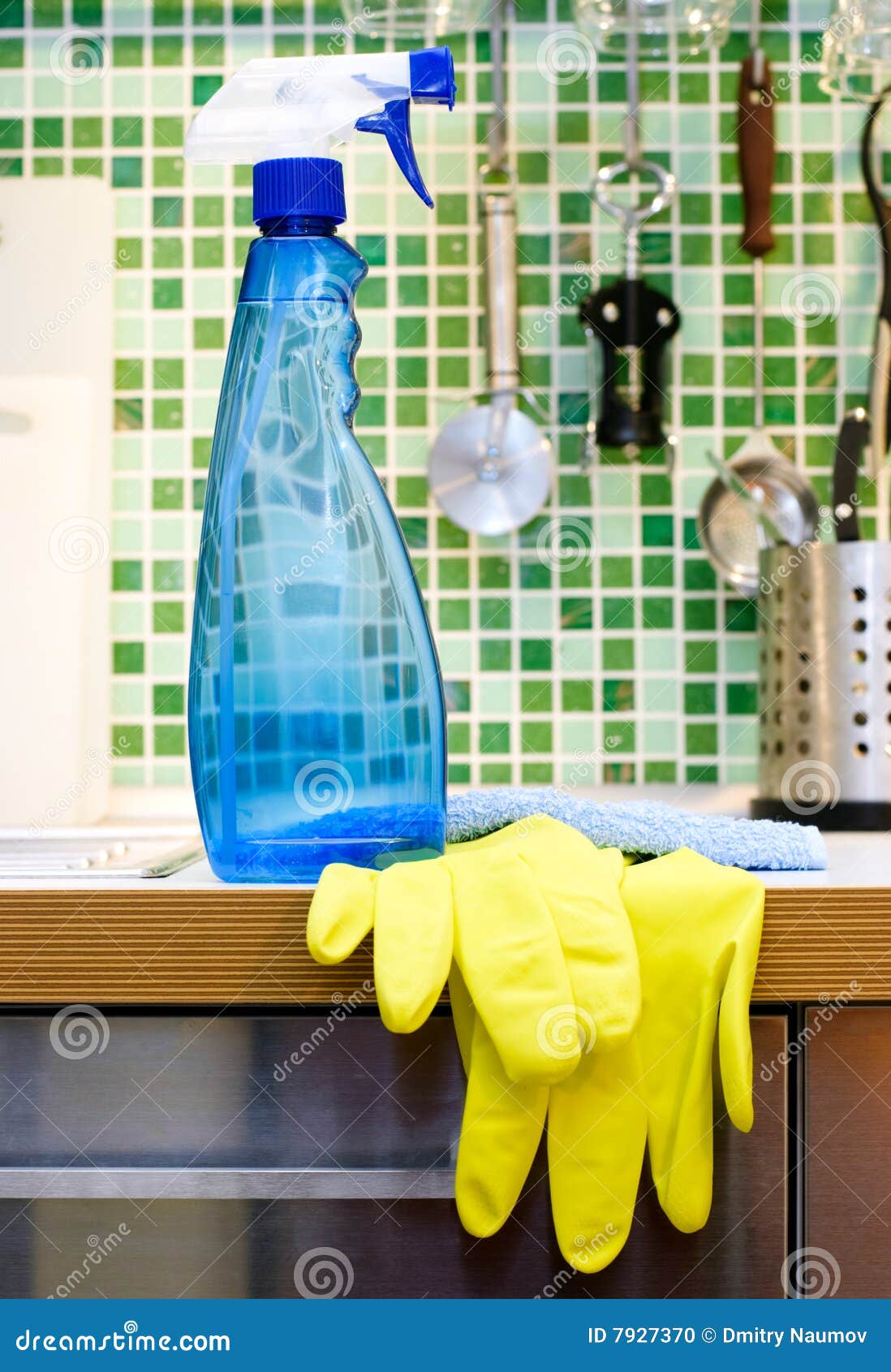 Kitchen cleaning stock photo. Image of rubber, domestic - 7927370