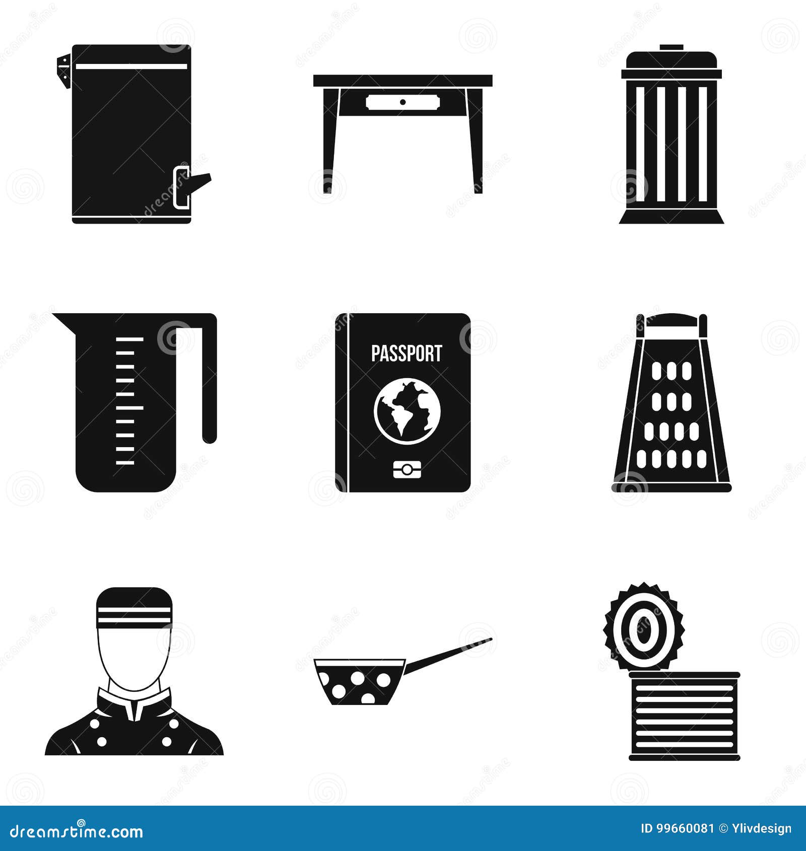 Kitchen Cleaning Icons Set, Cartoon Style Vector Illustration ...