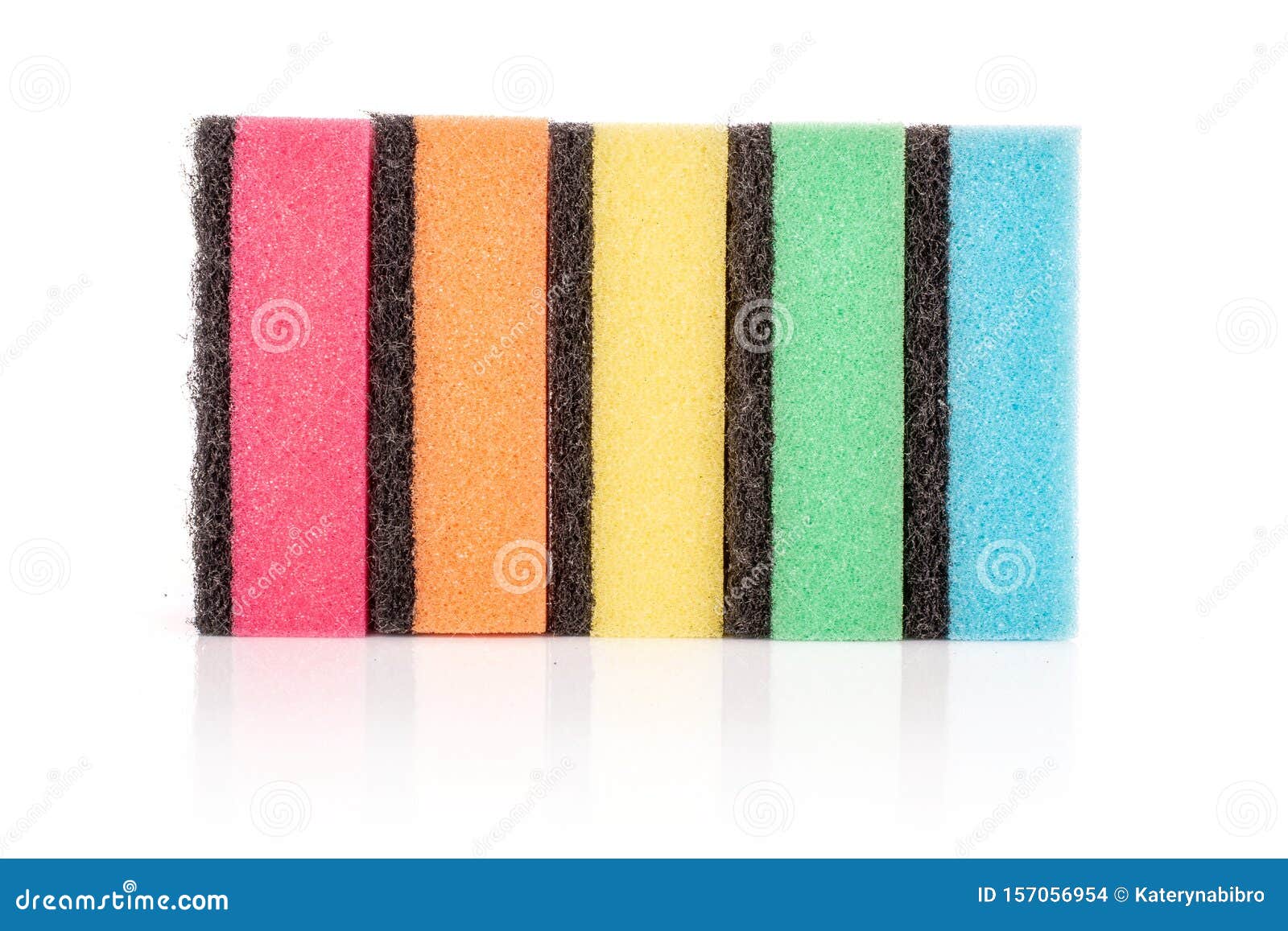 Kitchen Cleaning Sponge Isolated on White Stock Photo - Image of corner ...