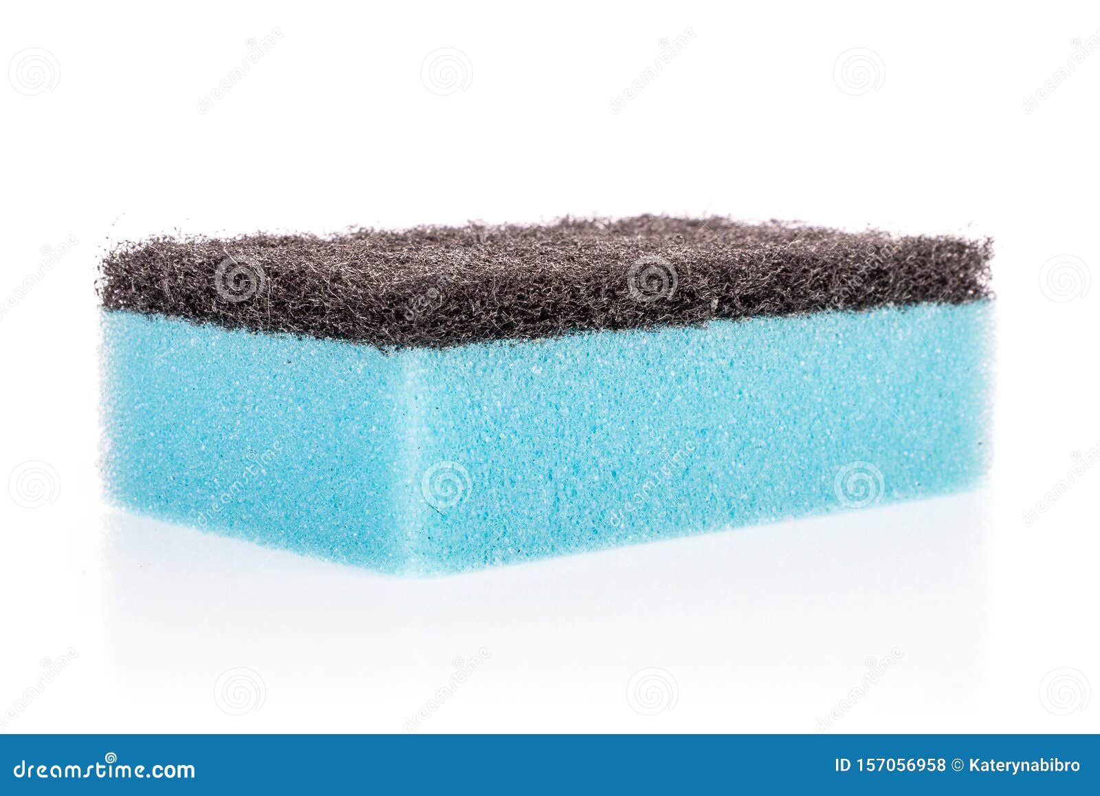 Kitchen Cleaning Sponge Isolated on White Stock Photo - Image of ...