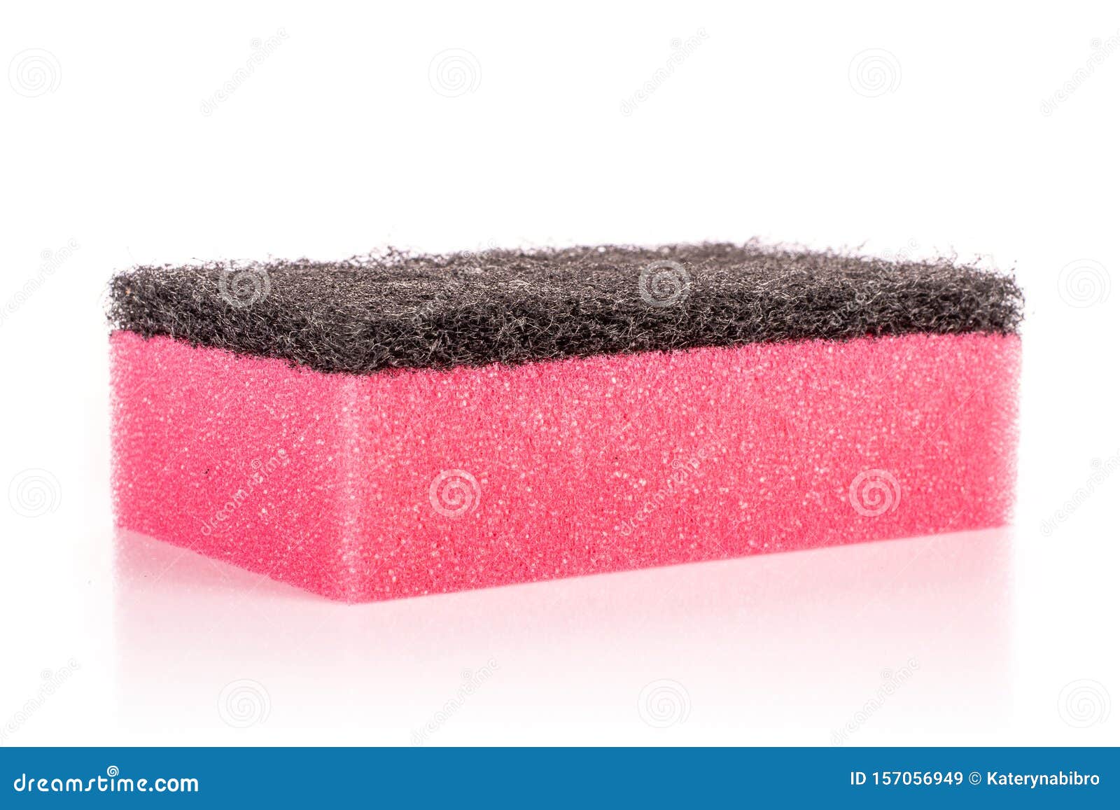 Kitchen Cleaning Sponge Isolated on White Stock Image - Image of ...