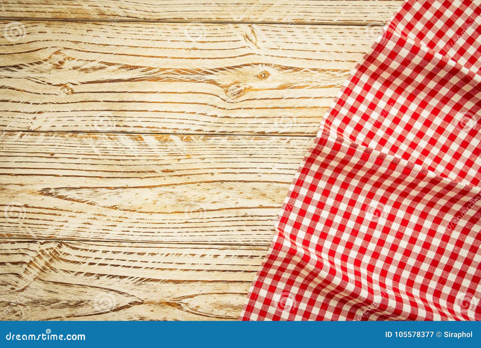 Kitchen Cloth on Wood Table Stock Image - Image of texture, copy: 105578377