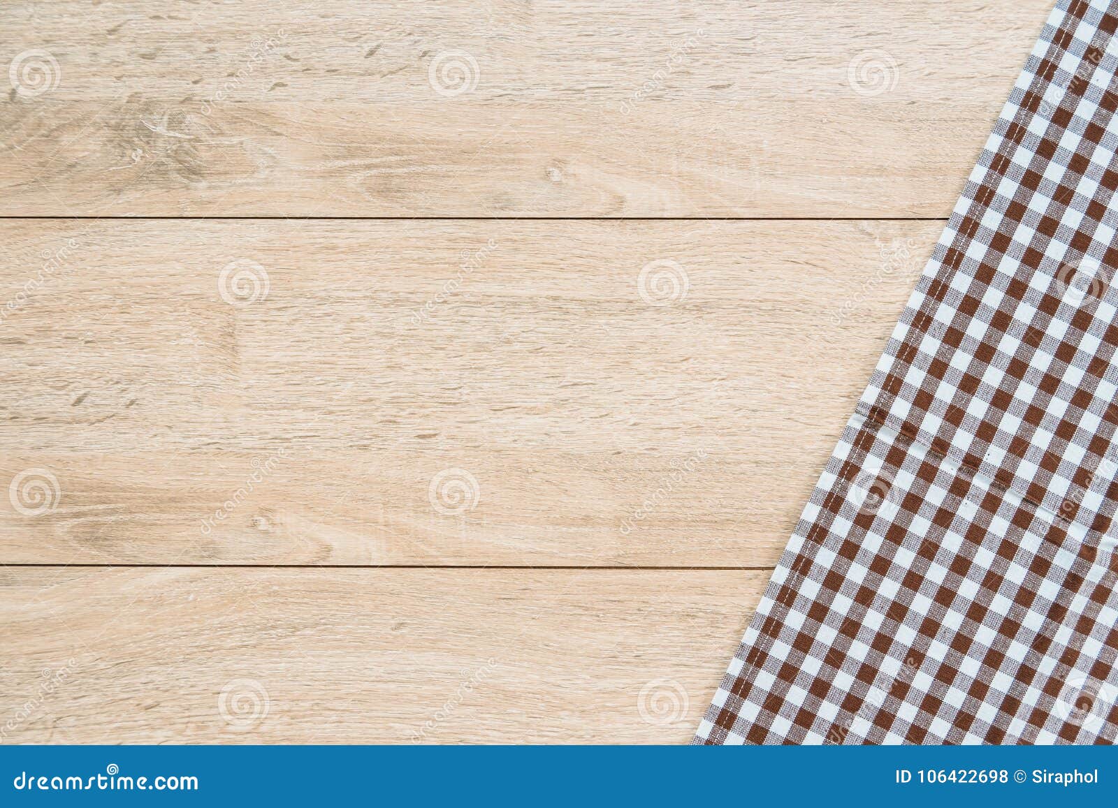 Kitchen Cloth on Wood Table Stock Photo - Image of pattern, fabric ...