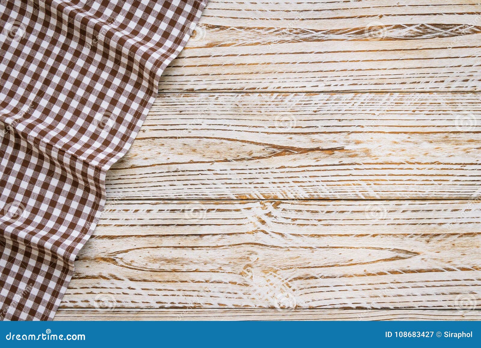 Kitchen Cloth on Wood Table Stock Image - Image of textile, pattern ...