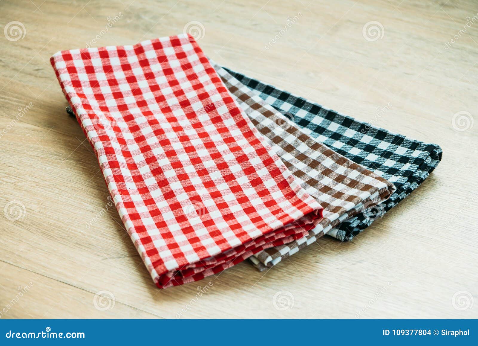 Kitchen Cloth on Wood Table Stock Photo - Image of texture, space ...