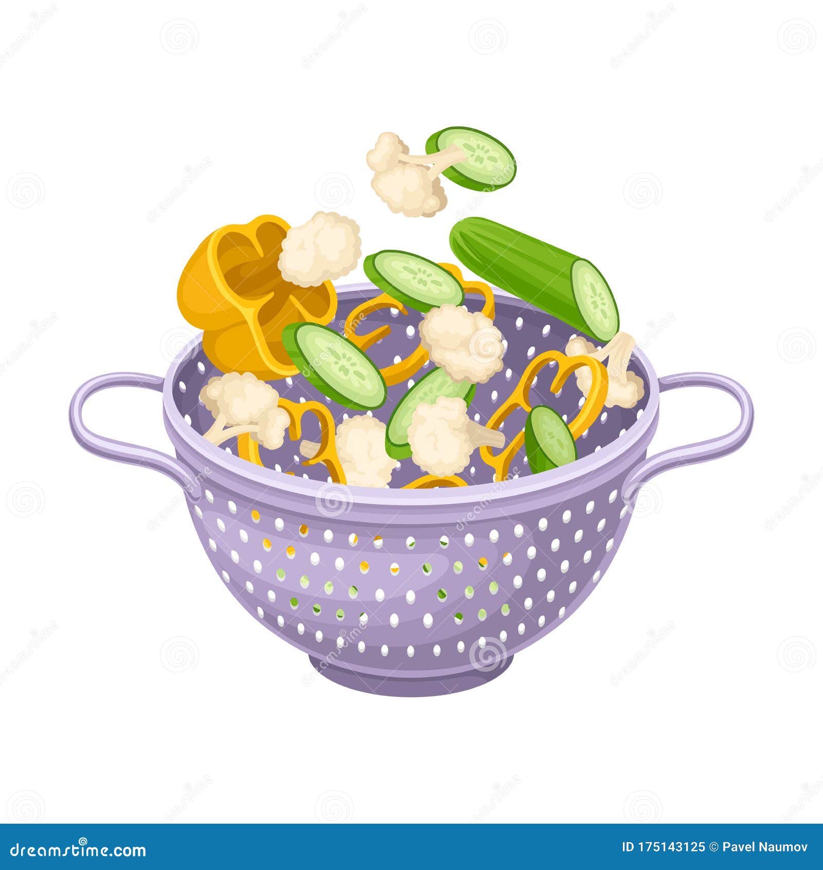 Kitchen Colander or Strainer Made of Stainless Steel with Sliced ...