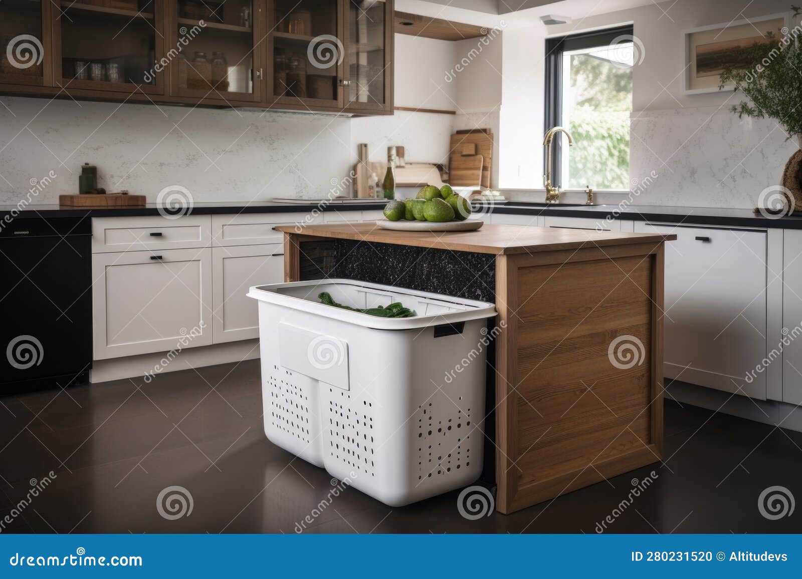 Kitchen Composting System with Built-in Bin and Filter for Odor ...