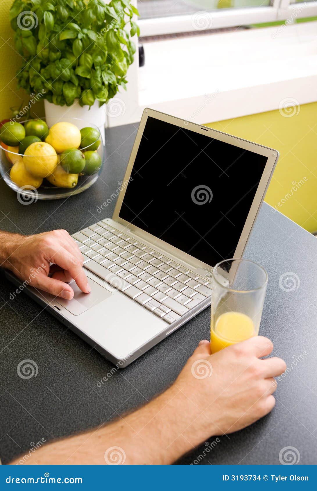 Kitchen Computer stock photo. Image of detail, lazy, office - 3193734