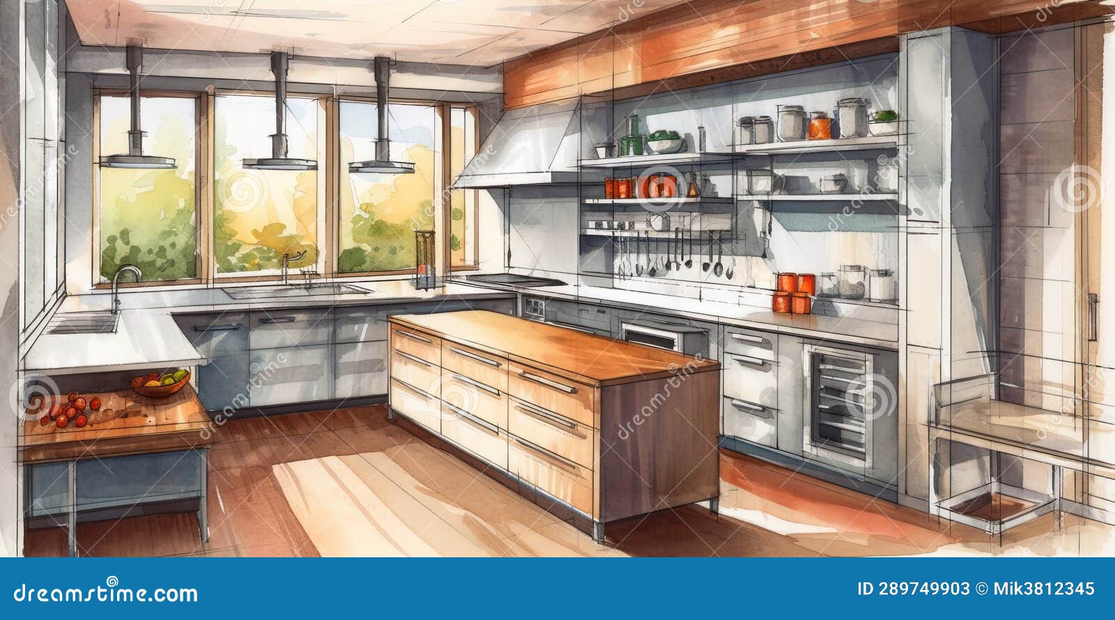 Kitchen concept design. stock illustration. Illustration of kitchen ...