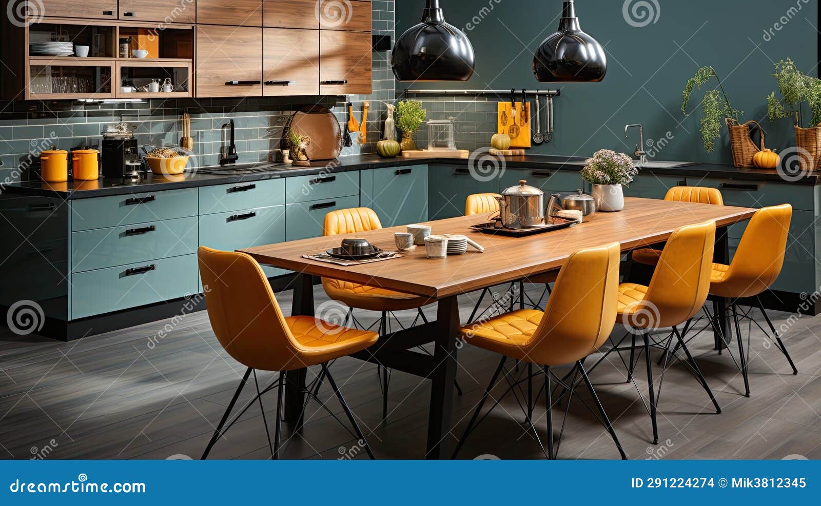 Kitchen concept design. stock illustration. Illustration of modern - 291224274