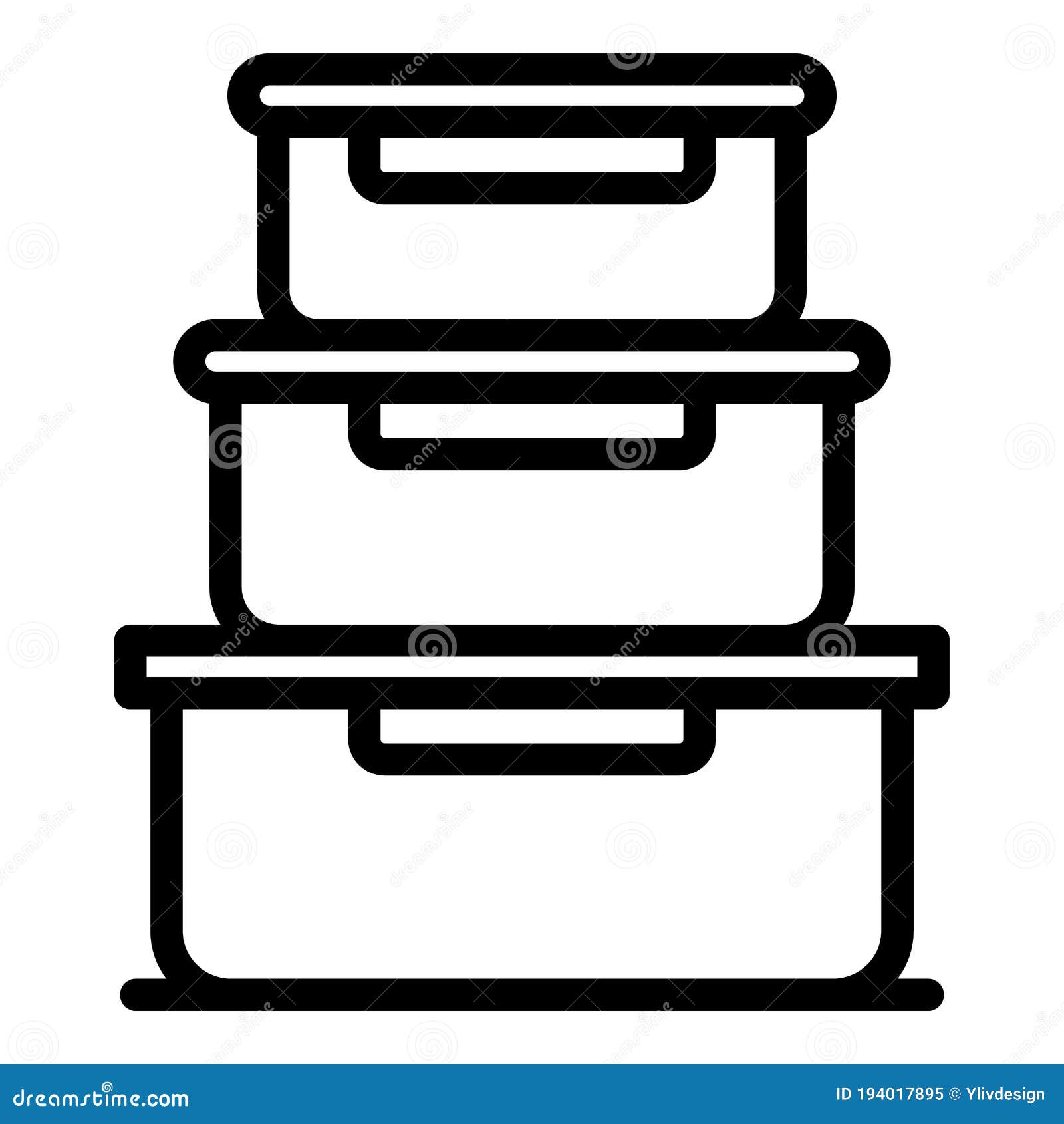 Containers Icon Set. It Included The Cargo, Forklift, Warehouse ...