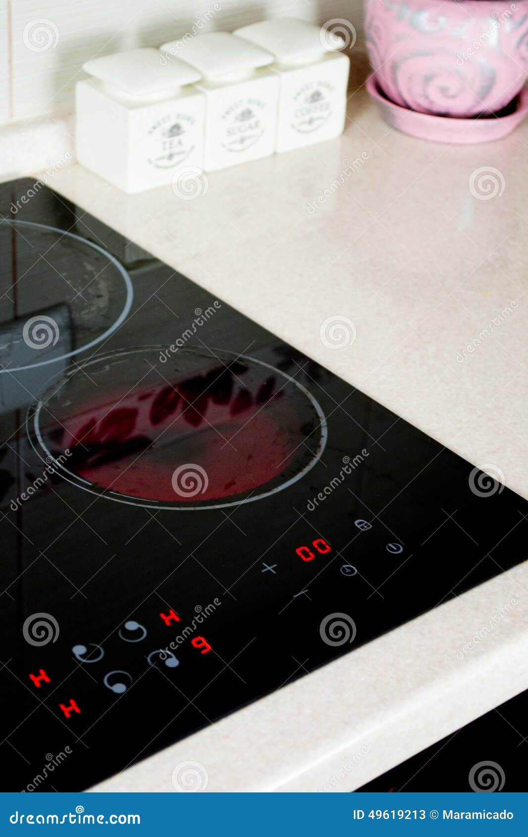 Kitchen, Cooking Surface, Electric Stove Stock Image - Image of glass ...
