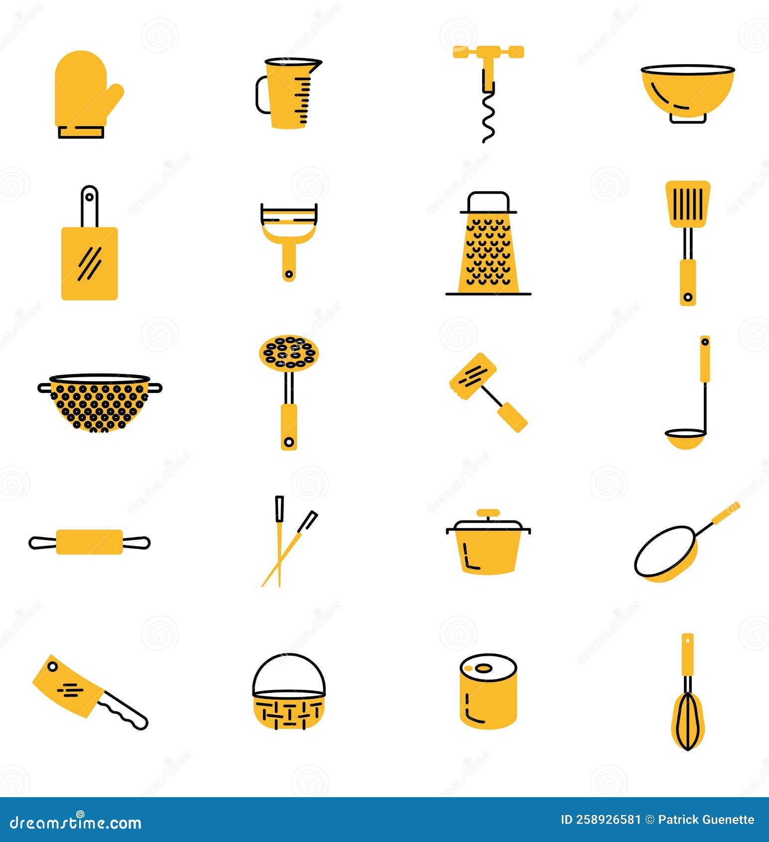 Kitchen Cooking Tools, Icon Stock Vector - Illustration of saucepan ...