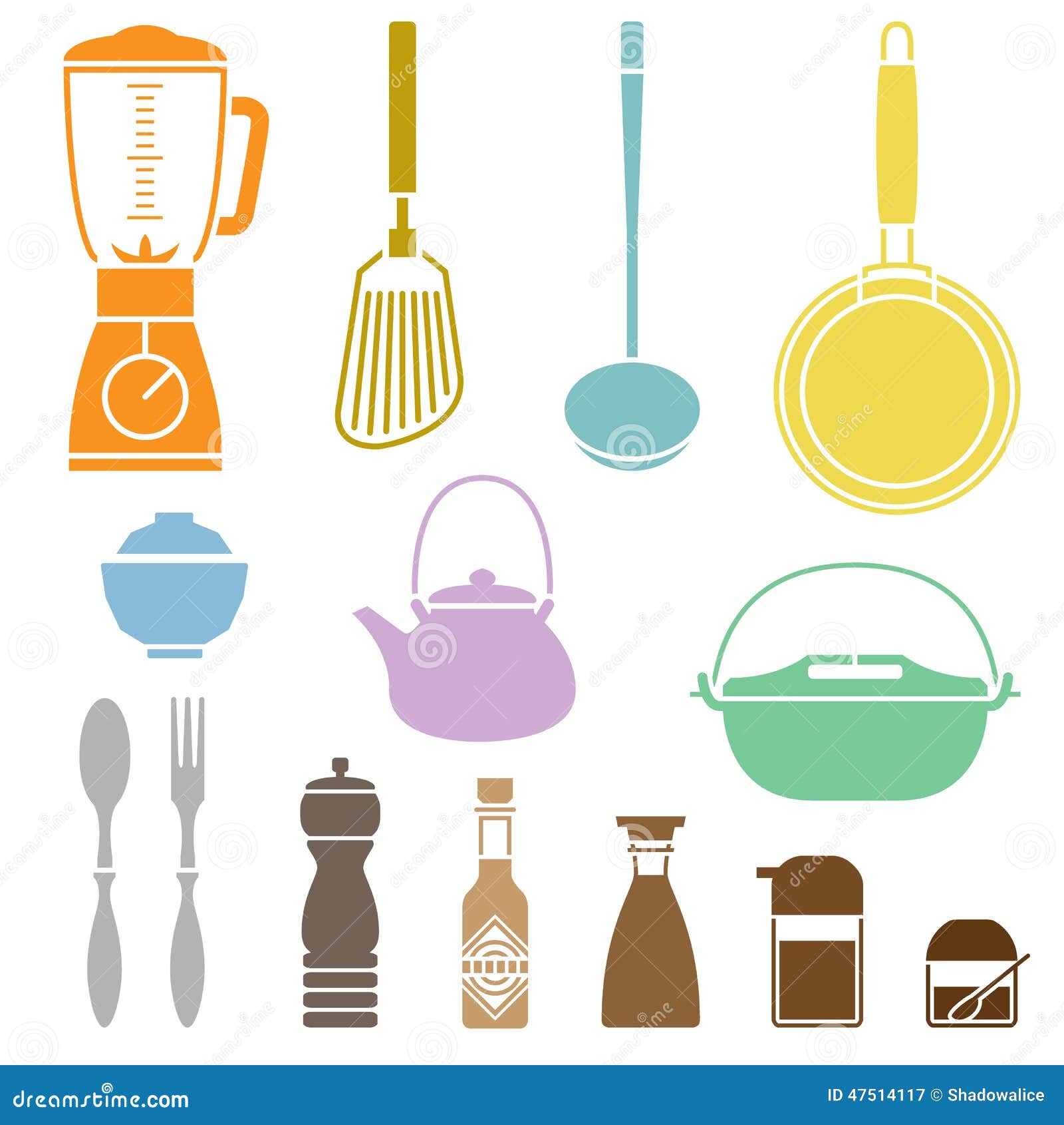 Kitchen Cookware Set stock vector. Illustration of vectors - 47514117