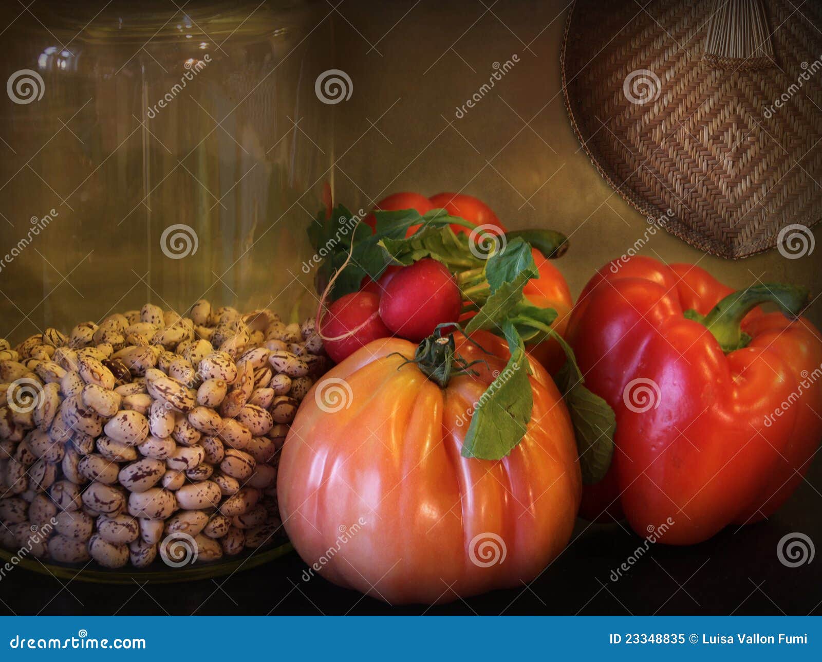 Kitchen Corner with Italian Fresh Vegetables Stock Image - Image of ...