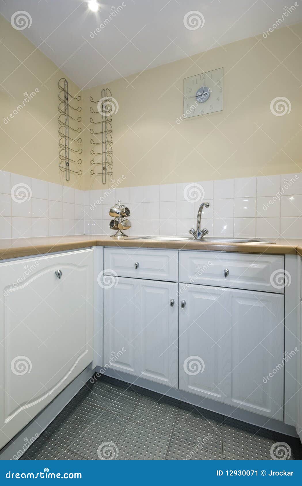 Kitchen counter stock image. Image of closeup, chrome - 12930071