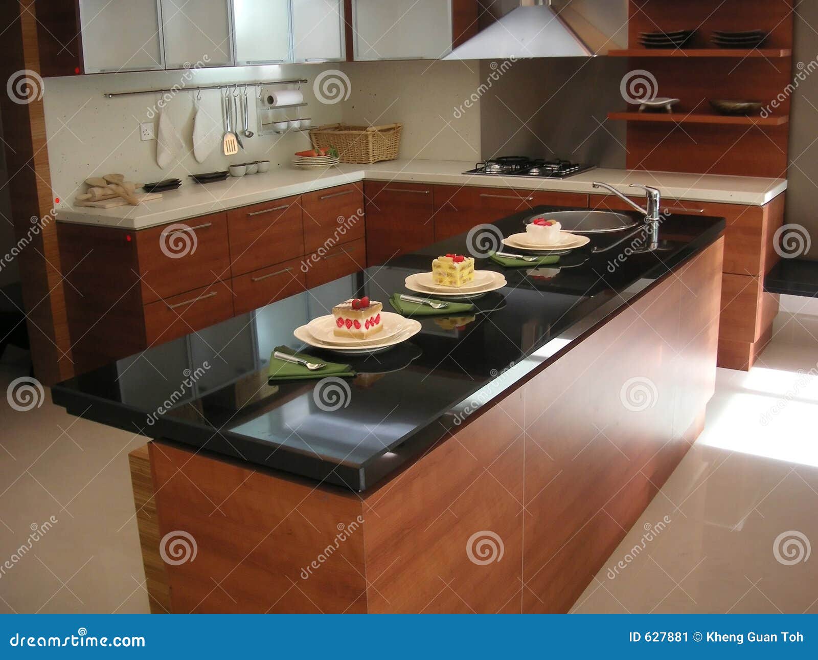 Kitchen counter stock image. Image of cook, sleek, table - 627881